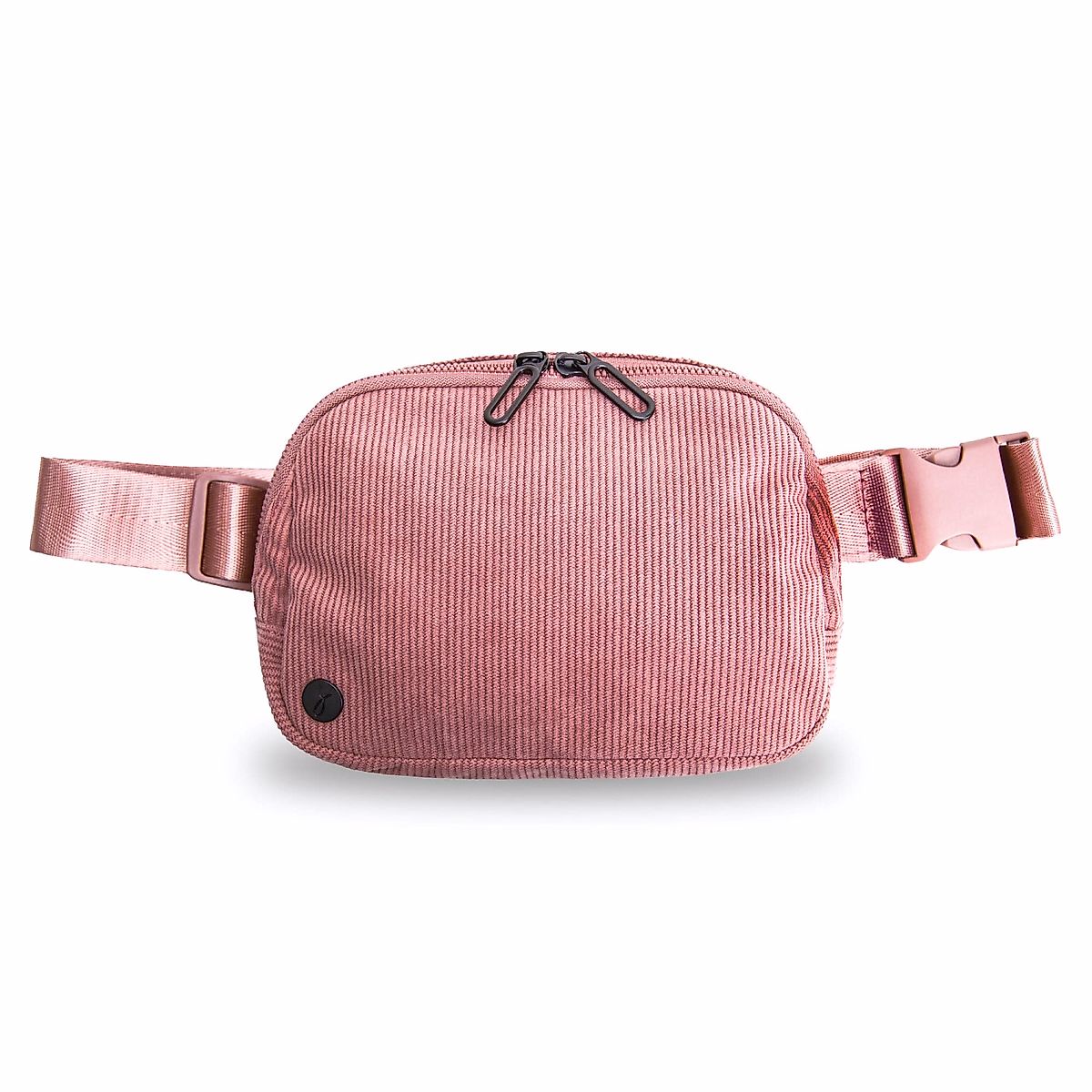 Jadyn Belt Bag, Casual Crossbody and Belt Fanny Pack for Women and Men, Adjustable Strap, Multiple Pockets, Durable Material (Pink Corduroy)