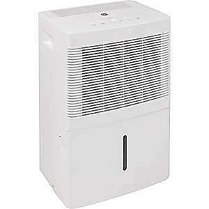 GE APPLIANCES GE Dehumidifier 20 Pint, Ideal for High Humidity Areas, Complete with Empty Bucket Alarm, Clean Filter Alert & LED Digital Controls, White Portable Dehumidifer