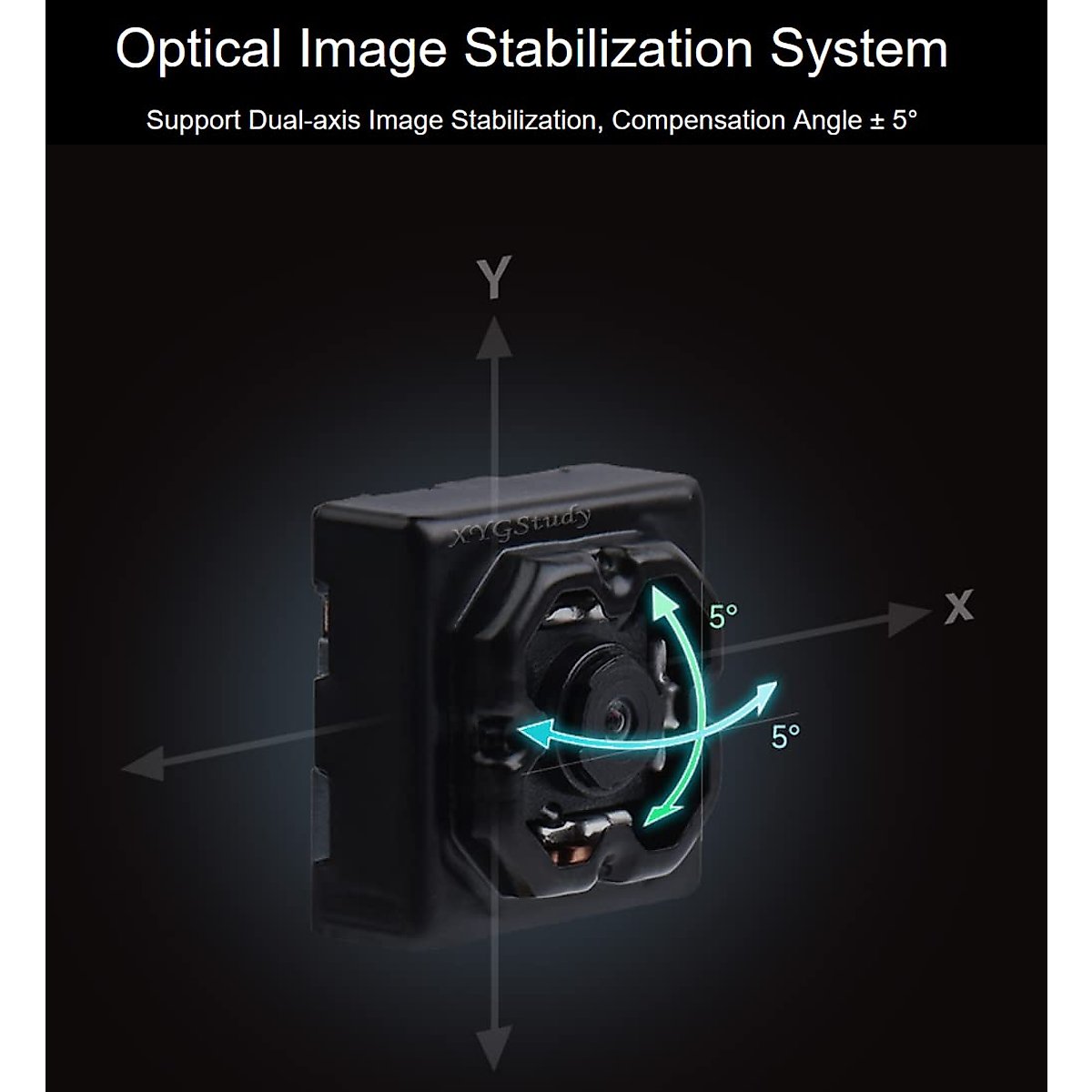 OV5647 5MP 1080P HD Video Dual-axis Optical Image Stabilization Camera Module for Raspberry Pi 4 3 Zero/Zero 2 W and CM3/3+/4 @XYGStudy (OV5647-70 5MP OIS Camera)