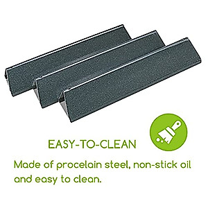 Utheer 7635 Flavorizer Bars 15.3 inch for Weber Spirit I & II 200 Series (2 Burners), Spirit E210 E220 S210 S220 with Front Control Knobs, Grill Replacement Parts for Weber 16 GA ​Porcelain Heat Plate