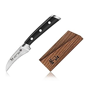 Cangshan TS Series 1020625 Swedish 14C28N Steel Forged 2.75-Inch Peeling Knife and Wood Sheath Set