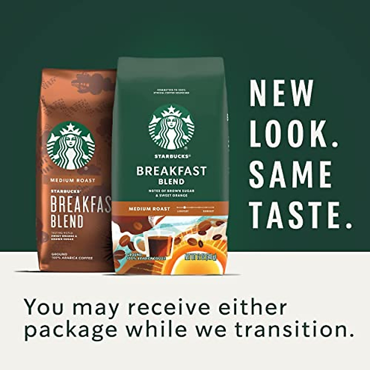 Starbucks Ground Coffee—Medium Roast Coffee—Breakfast Blend—100% Arabica—3 bags (12 oz each)