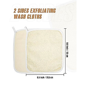 Exfoliating Washcloth for Body and face, 7 Pack Facial Exfoliate Two Sides Body Scrub for Bath, Remove Dead Skin Wipe Wash Cloth Towel for Women and Man