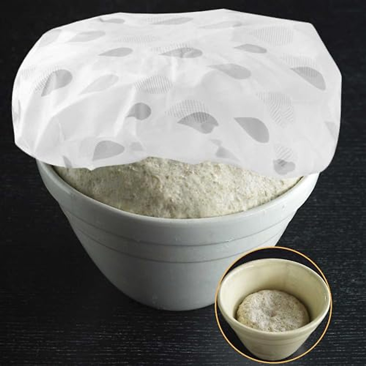 2Pcs Bowl Covers, Bread Proofing Cover Reusable Bowl Covers for Bread Proofing, Bread Cover for Rising Adjustable Elastic Bowl Covers, Bowl Covers for Bread Rising Sourdough Proofing Covers