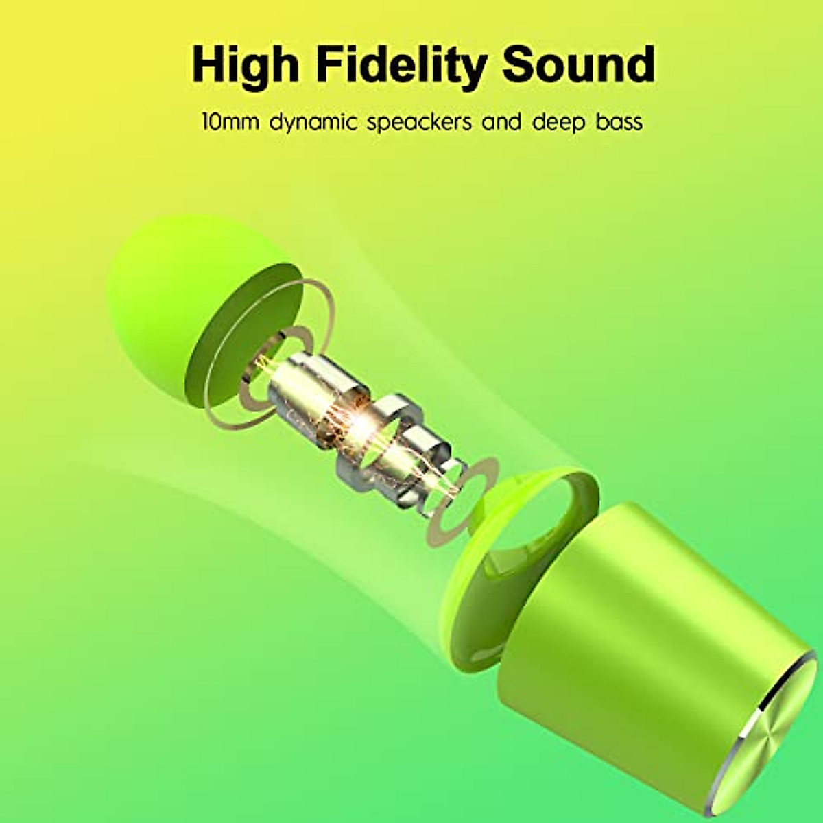 Tecno Magnetic Wireless Bluetooth Headphones, Bluetooth Earbuds Neckband with Microphone, Bluetooth 5.2 Wireless Earphones with Mic for Workout Running, Green