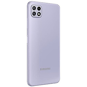SAMSUNG Galaxy A22 5G (128GB, 4GB) 6.6" 90Hz, Android 11, 48MP Triple Camera, Dual SIM 4G Volte Unlocked (US + Global, GSM Only) International Model A226BR/DSN (Extra Fast Charger Bundle, Violet)