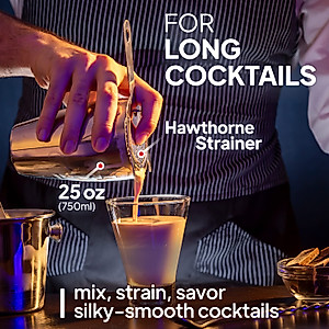 Alonino Bartender Cocktail Kit & Smoking Kit - Bartender Kit & Cocktail Shaker, Whiskey & Cocktail Shaker Set - Whiskey Smoker Cocktail Set for Drinks, Old Fashioned Cocktail Smoker - 21 Piece Bar Set