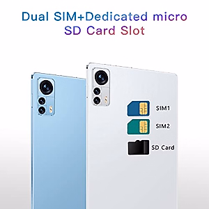 EBTOOLS 10.1 Inch Tablet, 8G RAM 256G ROM, 1960x1080, MT6753 Octa Core, Built in GPS, 5G WiFi Calling Tablet with Capacitive Screen 5 Point Touch, for Android 11