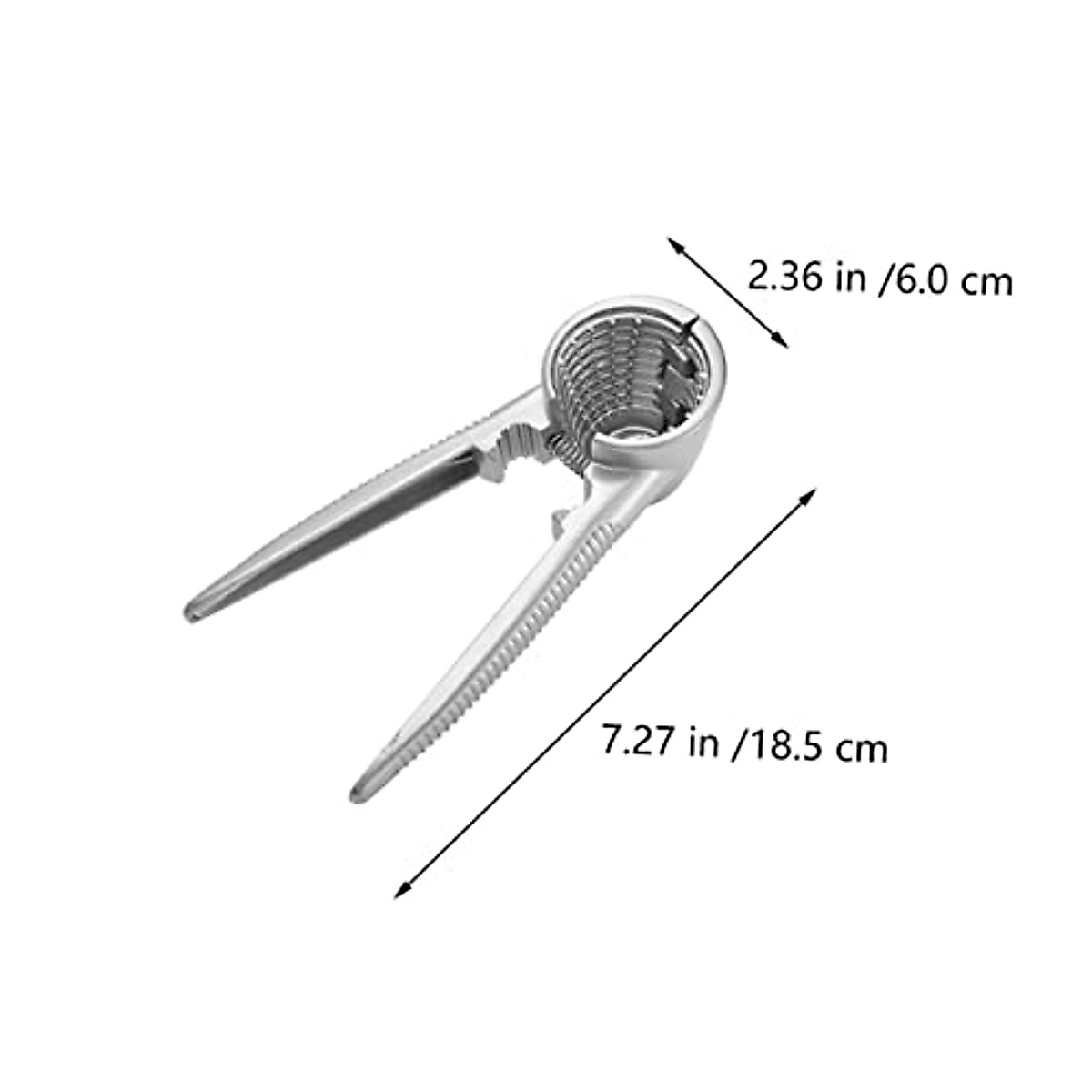 Multipurpose Tool 1pc Walnut Pine Cone Clip Walnut Shell Opener Walnut Pliers Seafood Crab Tongs Shell Shucker Household Nut Nut Opener Silver Aluminum Alloy Peeler Pecans