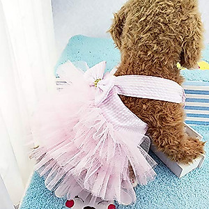 Cat Tutu for Medium Cats Bubble Skirt Stripe Lace Dress Dress Princess Dresses for Dog Teacup Yorkie Clothes Love My Mom