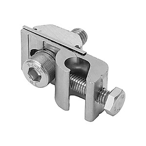 Solar Panel Grounding Clips Set 10Pcs, Solar Panel Photovoltaic On Coupling Earthing Ground Lug, Solid Aluminum and Stainless Steel Ground Clamp with Lay in Lug for Bare Wire Pipe