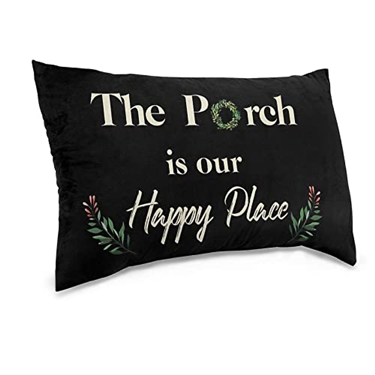DZGlobal Porch Pillows Decorative Outdoor Pillows for Patio Furniture Cushions Covers Set of 2 Welcome Lumbar Pillow with Words 12x20 for Outside Chair Bench