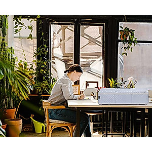 Ginsco Dust Cover for Cricut Maker 3, Cricut Maker, Cricut Explore 3 Machine, Cricut Explore Air 2, Cricut Maker Cover with 3 Front Pockets for Cricut Accessories and Supplies Tools Pens Gray