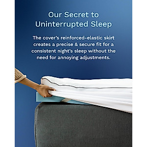 ViscoSoft 4 Inch Pillow Top Memory Foam Mattress Topper Queen - Cooling Hybrid Lux Dual Layer Mattress Pad - CertiPur-US Certified