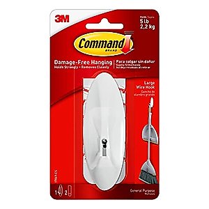 Command 17069 Wire, Large, White, 1-Hook (17069ES)