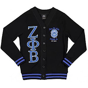 Zeta Phi Beta M9 Light Weight Cardigan Black [2XL]