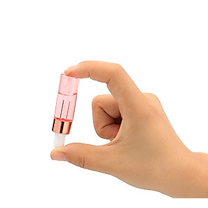 USRommaner 35 Pack,5ml Pink Glass Essential Oil Sample Dropper Bottle,Empty Glass Dropper Vials With Rose-Gold Cap,Glass Pipette Liquid Travel Perfume Holder jar Container-Pipette,Funnel,included