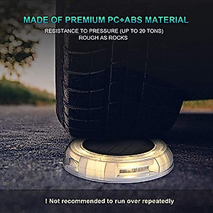 LILONZON Waterproof Solar Garden Deck Light Waterproof Solar Disk LED Yard Lights Outdoor Garden Landscape Ground Lighting for Yard Lawn Patio Pathway Walkway (Warm White, 1)