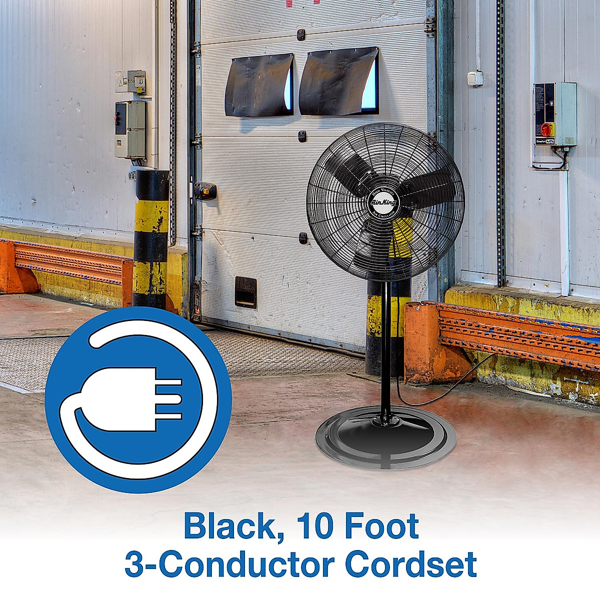 Air King 9125 24-Inch Industrial Grade Oscillating Pedestal Fan