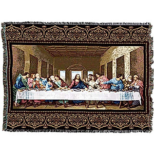 Pure Country Weavers The Last Supper Blanket by Leonardo da Vinci - Religious Gift Tapestry Throw Woven from Cotton - Made in The USA (72x54)