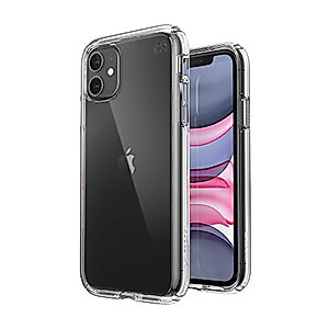 Speck iPhone 11 Clear Case - Drop Protection, Anti-Yellowing, Anti-Fade Slim Transparent - Shock-Absorbent iPhone 11 Cases Bumper Cover - Heavy Duty - Perfect Clear Presidio