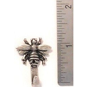 Norma Jean Designs Mini Metal Bumble Bee Hooks, Set of 3, Gold Finish