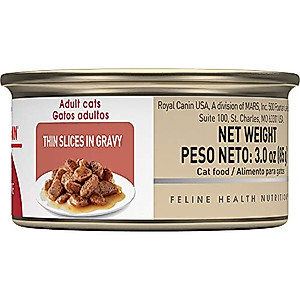 Royal Canin Adult Feline Health Nutrition Instinctive Thin Slices in Gravy Canned Wet Cat Food, 3 oz cans 24-ct