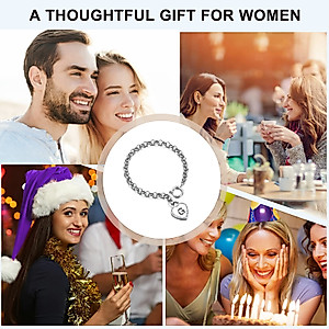 CaleesLLC C Letter Initial Charm Bracelet with Stainless Steel Material Is A Personalized Initial Bracelet on The Wrist for Women