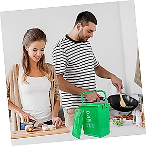 Cabilock Garbage Sorting Bin Outdoor Composting Bins Square Containers with Lids Indoor Composter Waste Paper Basket Food Waste Bin for Kitchen Indoor Compost Bin Compost Bucket Kitchen Bin