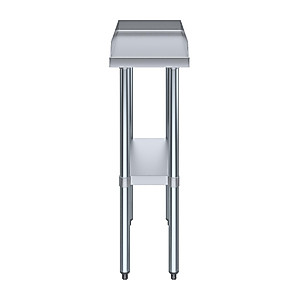 AmGood Commercial Work Table with Backsplash and Sidesplashes | NSF (Stainless Steel Table with Sideguards, 12" Long x 24" Deep)