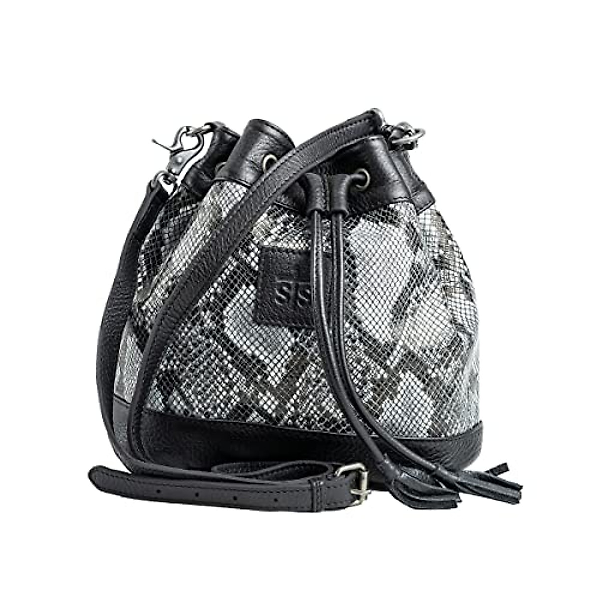 STS Ranchwear Women's Casual Everyday Multifunctional Santana Collection Bucket Bag with Adjustable Strap, Gray