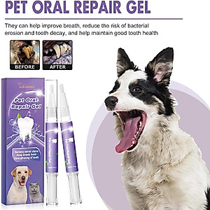 LEORANGE 【3pcs】 Pet Oral Repair Gel, Pet Oral Repair Gel for Dogs,Pet Breath Freshener for Dogs & Cats, Eliminate Breath, Targets Tar-Tar, Without Brushing， for Dogs & Cats, Pet Teeth Repairing