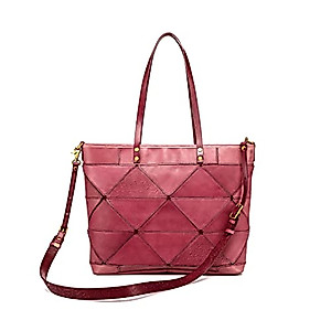 OLD TREND Genuine Leather Prism Tote Bag (Lilac)