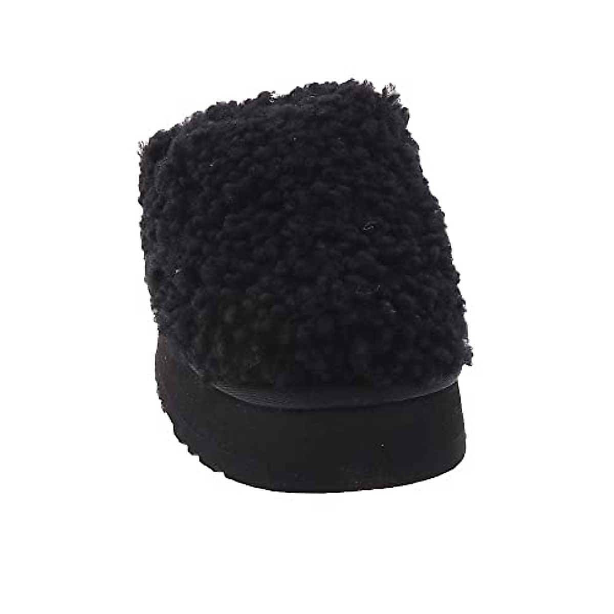 UGG Women's Maxi Curly Platform Slipper, Black, 9