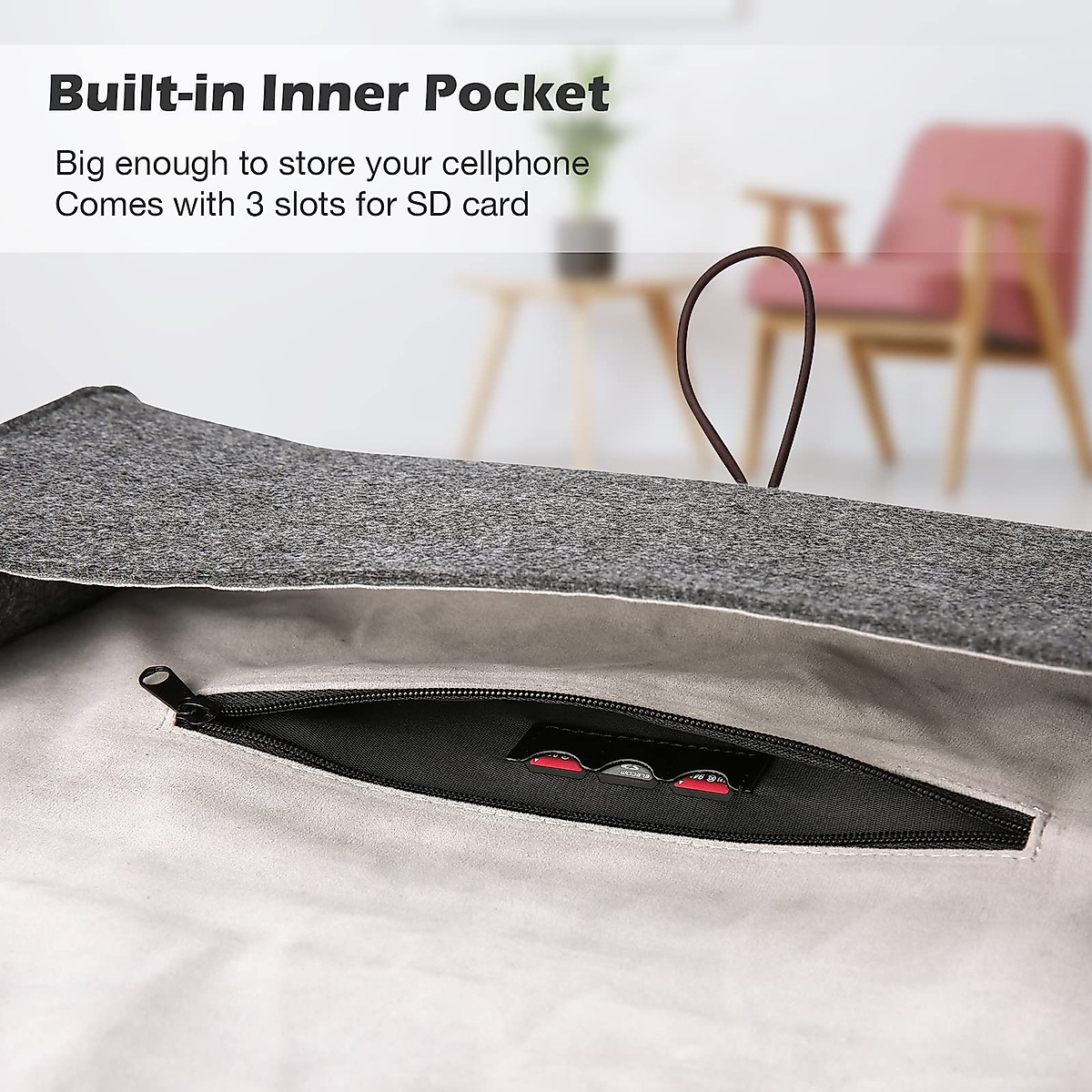 ProCase Felt Pouch Sleeve for Steam Deck, Portable Travel Storage Bag Ultra Slim Carrying Case Cover for Valve Steam Deck 2021 Release –Black