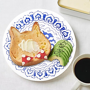 Bbiamsleep 24 Pieces 7 Inch Blue and White Plates Decorative Paper Plates Blue Floral and White Party Plates Birthday Plate Disposable Paper Plates Cake Dessert Plates for Bridal Wedding Tea Party