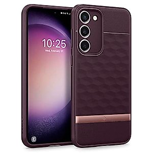 Caseology Parallax Designed for Samsung Galaxy S23 Plus Case 5G (2023) [Military Grade Drop Tested] - Burgundy