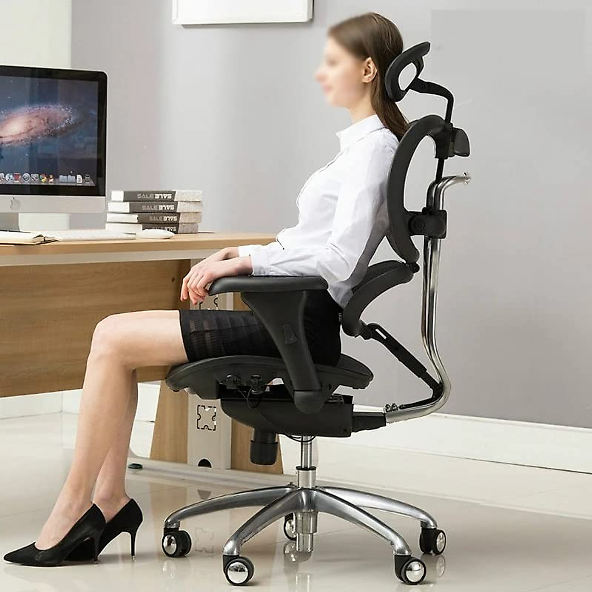 ZHAOLEI Ergonomic Waist Computer Chair Home Game Lift Study Office Chair Comfortable Sedentary Boss Intelligent Lumbar Support