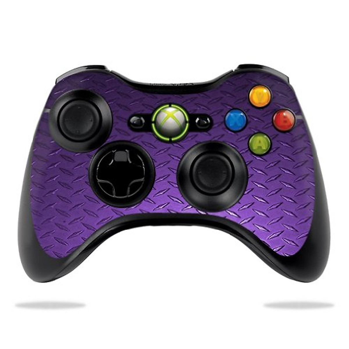 Protective Vinyl Skin Decal Skin Compatible with Microsoft Xbox 360 Controller wrap Sticker Skins Purple Diamond Plate