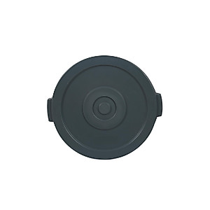 Round Trash Can Lid, Compatible with 32 Gallon Wastebasket Garbage Can, Gray Plastic