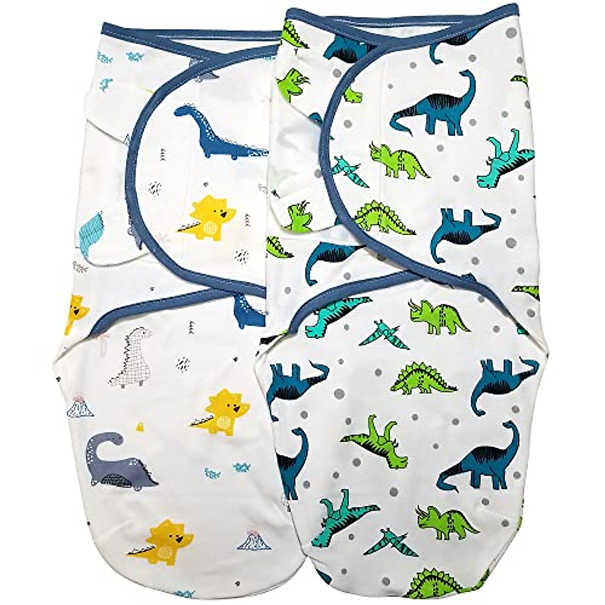 EYL Baby Swaddle Blanket Wrap for Newborn Boy and Girl Adjustable Infant Swaddle Sack Set, 0-3 Months, 2 Pack (Dinosaur, Small)