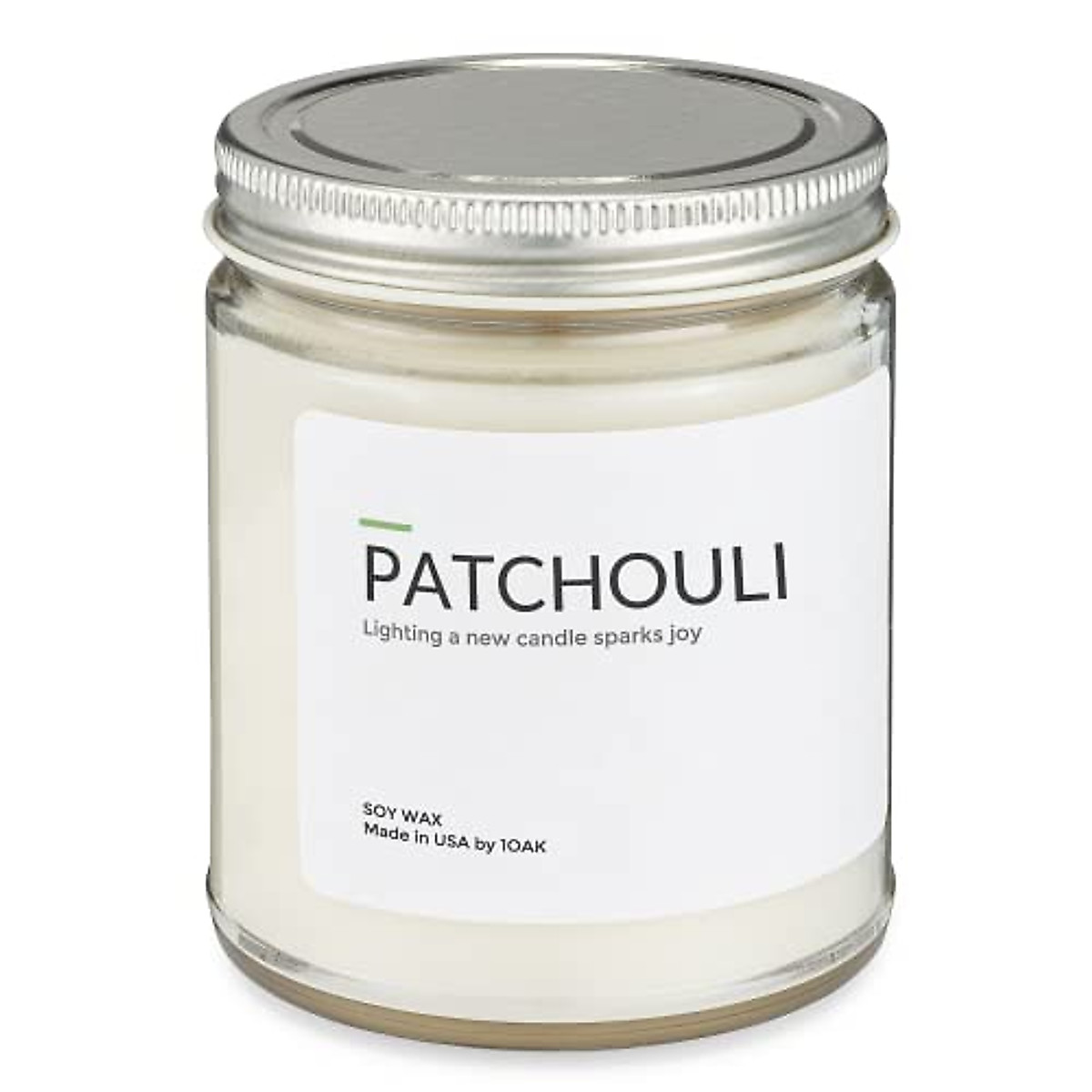 1OAK Soy Wax Scented Candles (Patchouli) - Soy Candles for Home Scented - Long Burning Candles Premium - Hand-Poured (9oz.)