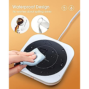 DOWILLDO Coffee Mug Warmers for Desk with 3 Temperature Settings, Smart Coffee Warmer Plate for Heating Milk, Tea, Hot Chocolate, and Candle (White)
