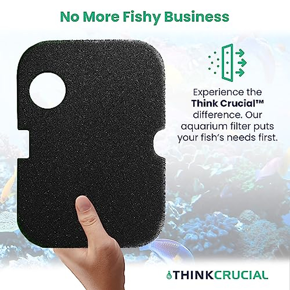 Think Crucial Replacement Aquarium Canister Filters - Compatible with Cascade 700, 1000, CCF2UL & CCF3UL (16 Pack)