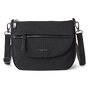 Baggallini womens 2.0 Pocket Crossbody 2 0 with RFID, Black, One Size US