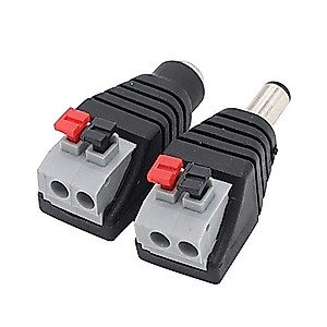 exgoofit DC Power Connector Plug 10 Pairs Male and Female DC Connector 5.5mm x 2.1mm Power Jack Plug Adapter Socket for CCTV Camera and Led Strip