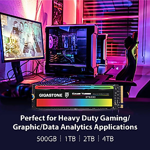 Gigastone PCIe 3.0 M.2 SSD 1TB Gen 3 NVMe SSD Gaming Internal Solid State Hard Drives Upgrade PC Laptop Storage High Speed Response for Gamers Graphic Design Creators IT Pros up to 3,400MB/s