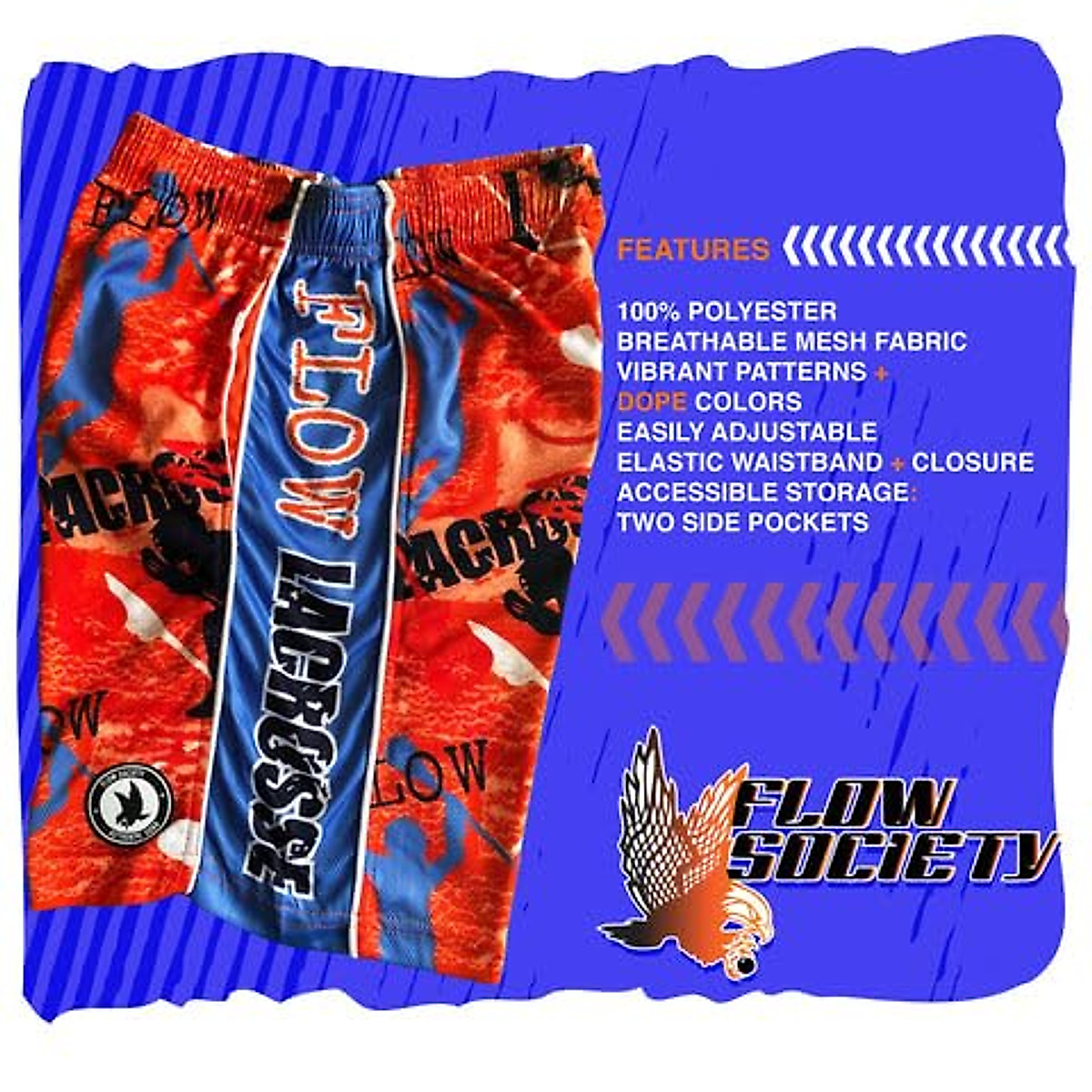 Flow Society Mens Grey & Green Argyle Attack Short with Pockets