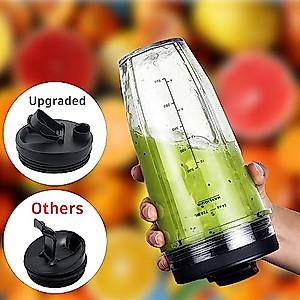 Ninja Blender Cups, Ninja Blender Cups Replacement, Ninja Replacement Cups for BL480 BL490 BL640 BL680 Auto IQ Blender, 18 oz