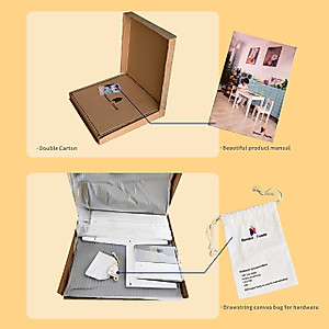 Damoch Family™ Wood Kid Table and Chair Set for Children Aged 2+ for Home and Montessori School Use with Several Color Choices (White+Grey)